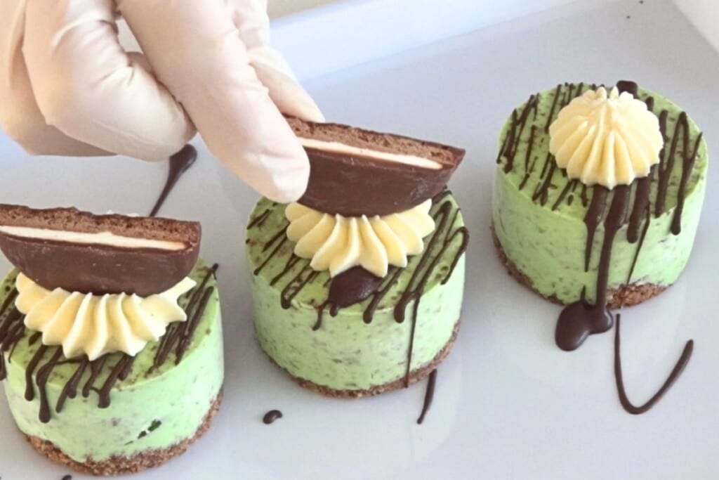 Mint Chocolate Chip Mini Cheesecakes Treats - Cupcake Savvy